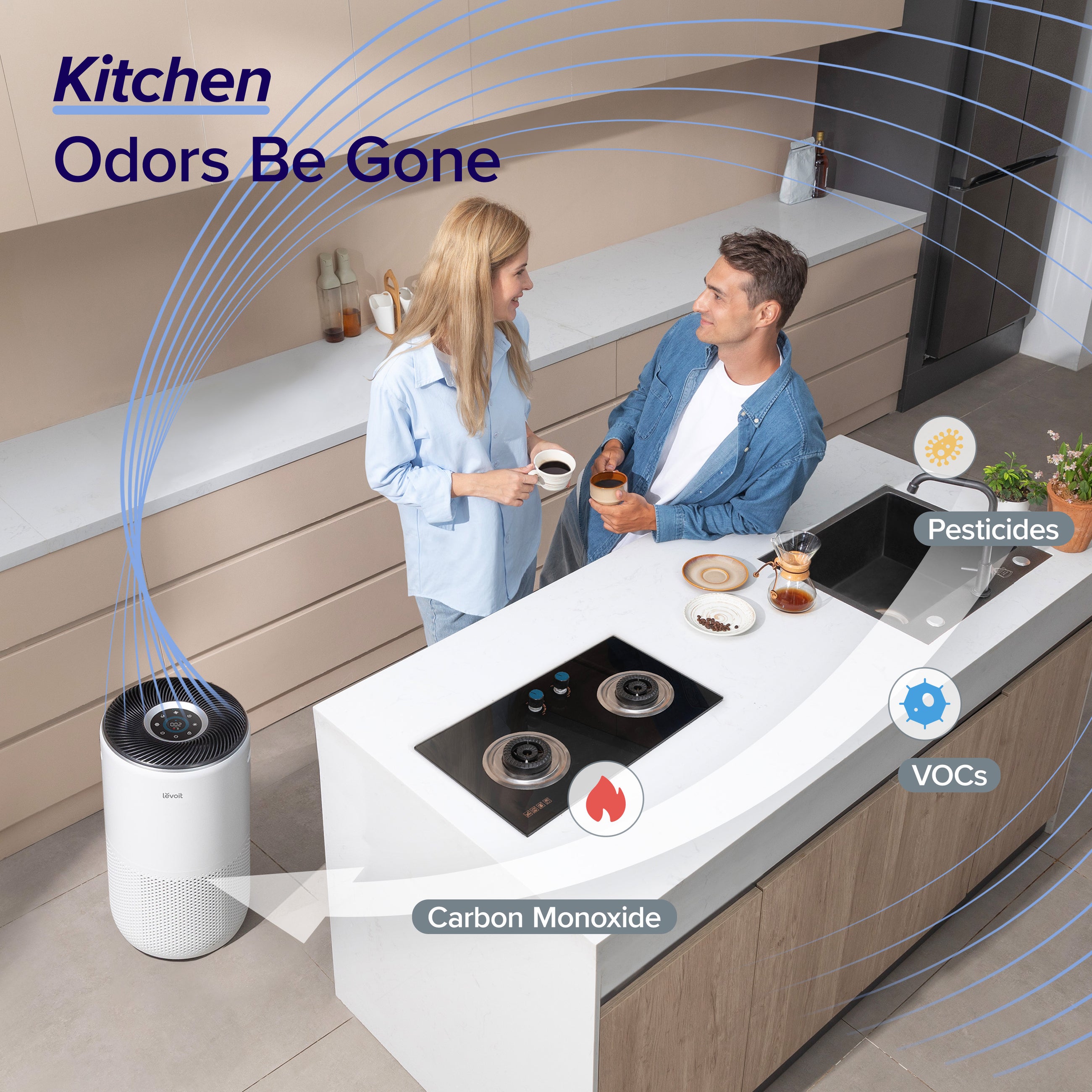 Levoit Core 400S Smart Air Purifier | 3-Stage HEPA