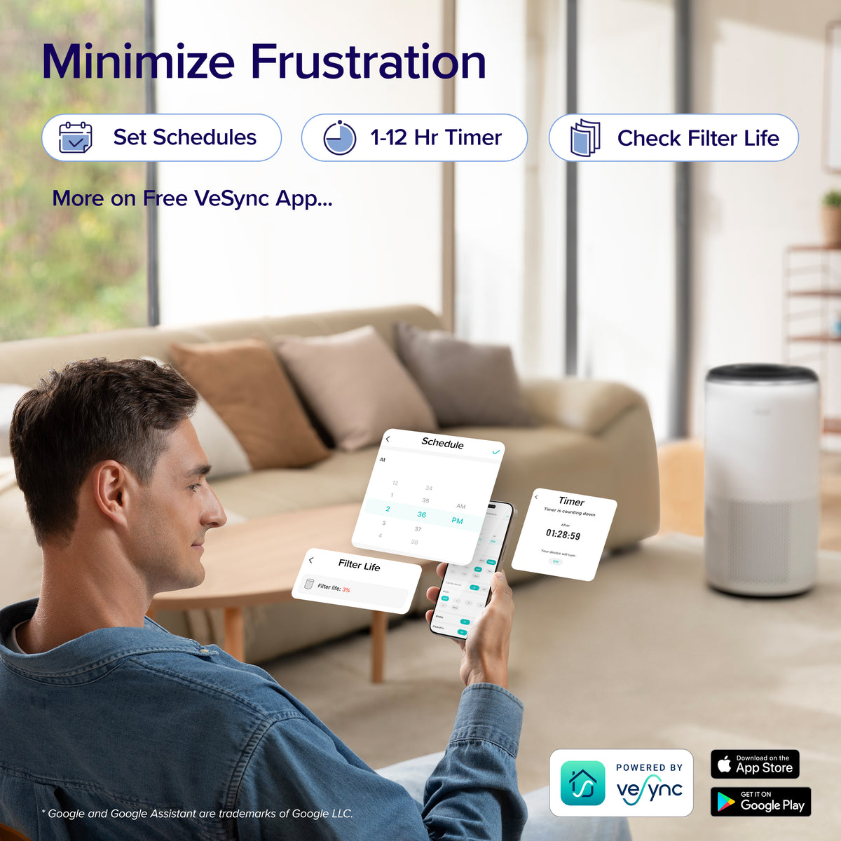 Levoit Core 400S Smart Air Purifier | 3-Stage HEPA